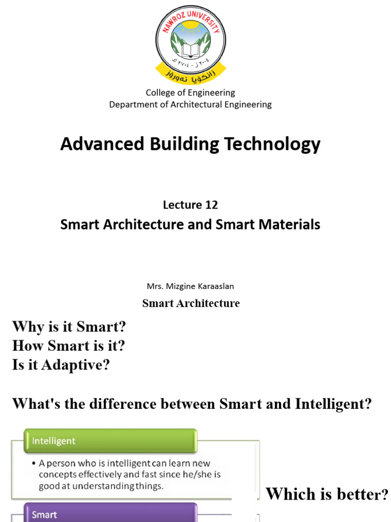 Advanced Building Technology Lecture 12 | PDF | Building Automation ...