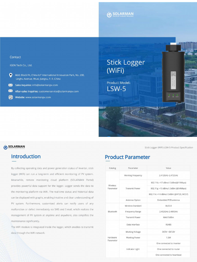 Stick Logger WiFi LSW 5 | PDF