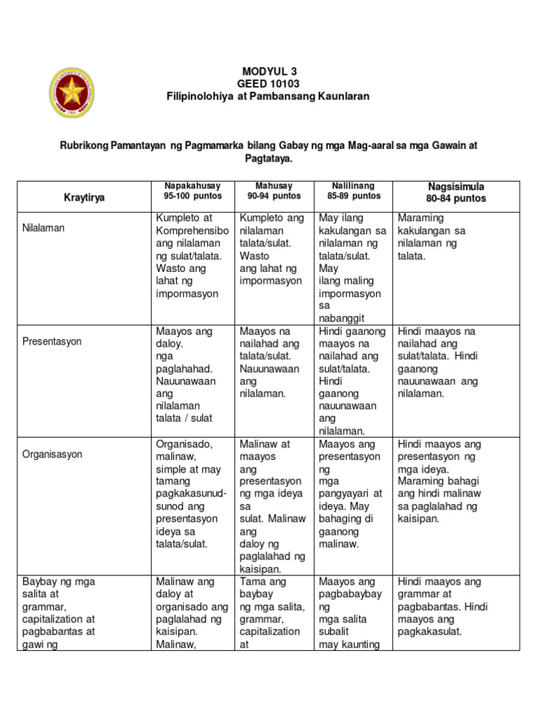 BEED 1 Modyul 1 Aralin 1 at 2 Estruktura | PDF
