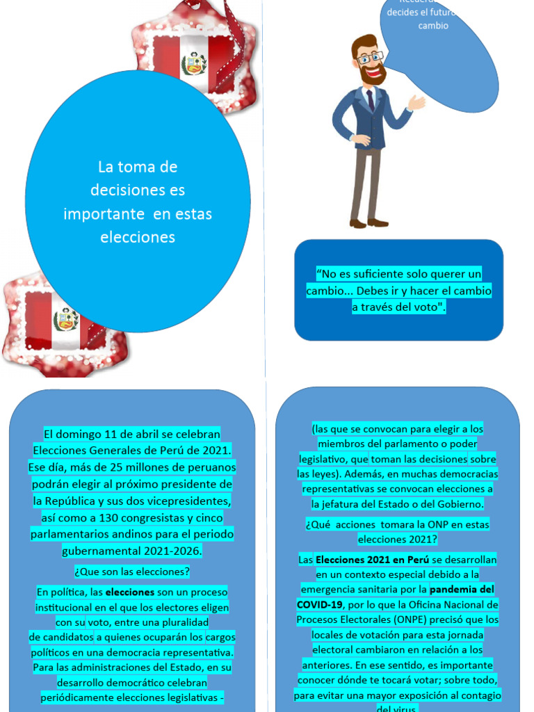 Diptico de Jhoel Sobre Las Elecciones | PDF