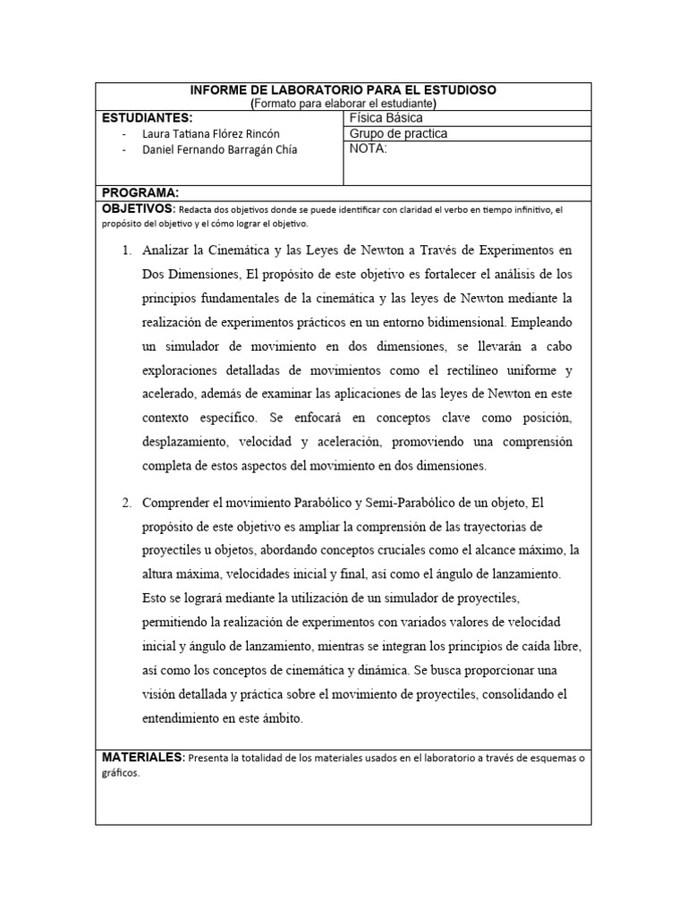Formato para Laboratorio para Física Docx (1) - 1 | PDF