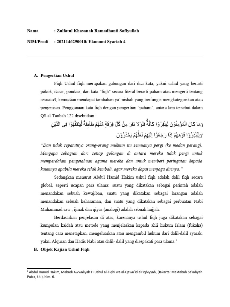 Pengertian dan Tujuan Ushul Fiqh | PDF