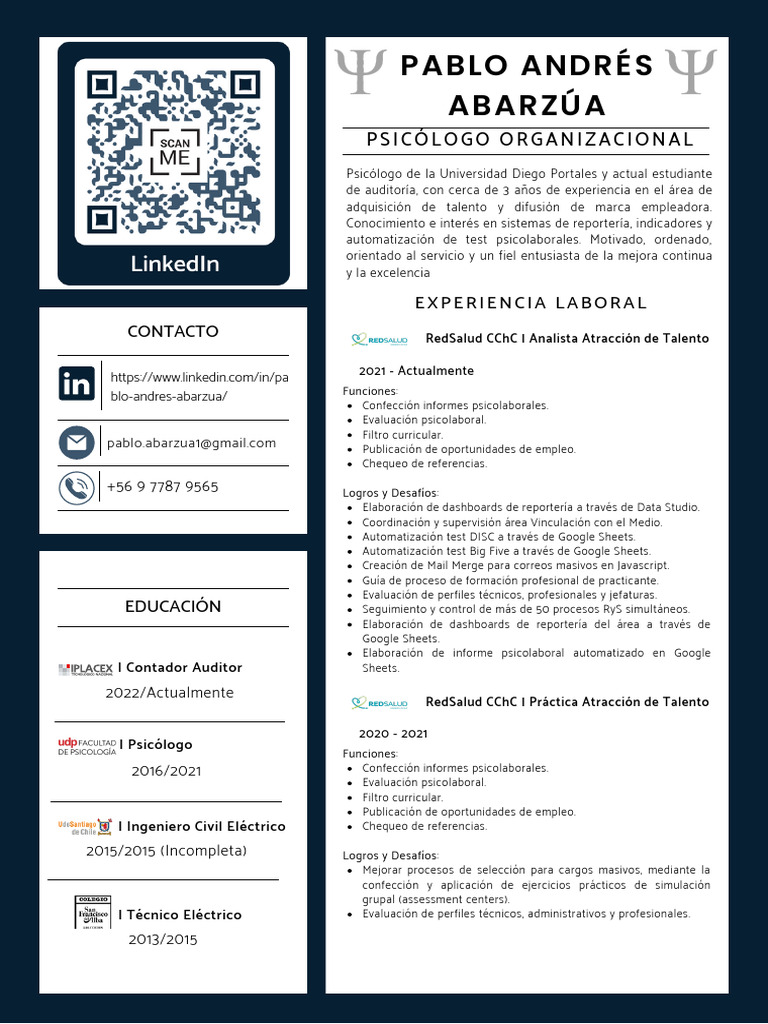 CV Pablo Abarzúa Ago-2023 | Descargar gratis PDF | Microsoft