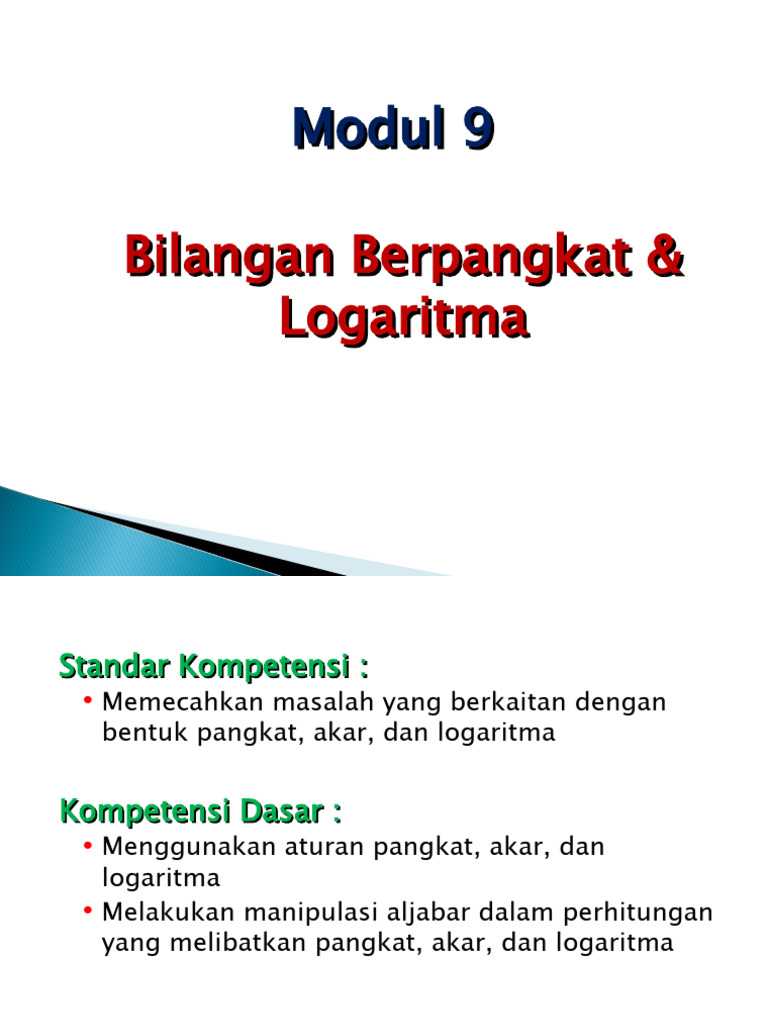 Log-Bentuk Pangkat Akar Dan Log | PDF