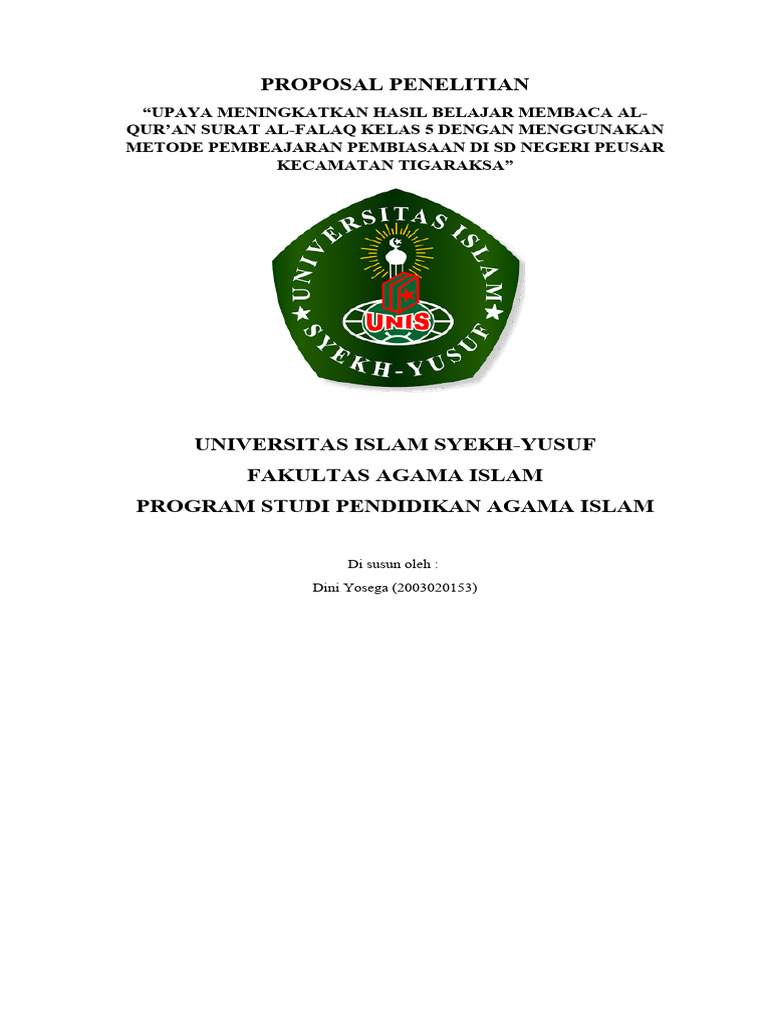 Proposal Penelitian PTK Bab Ii - Dini Yosega (2003020153) | PDF