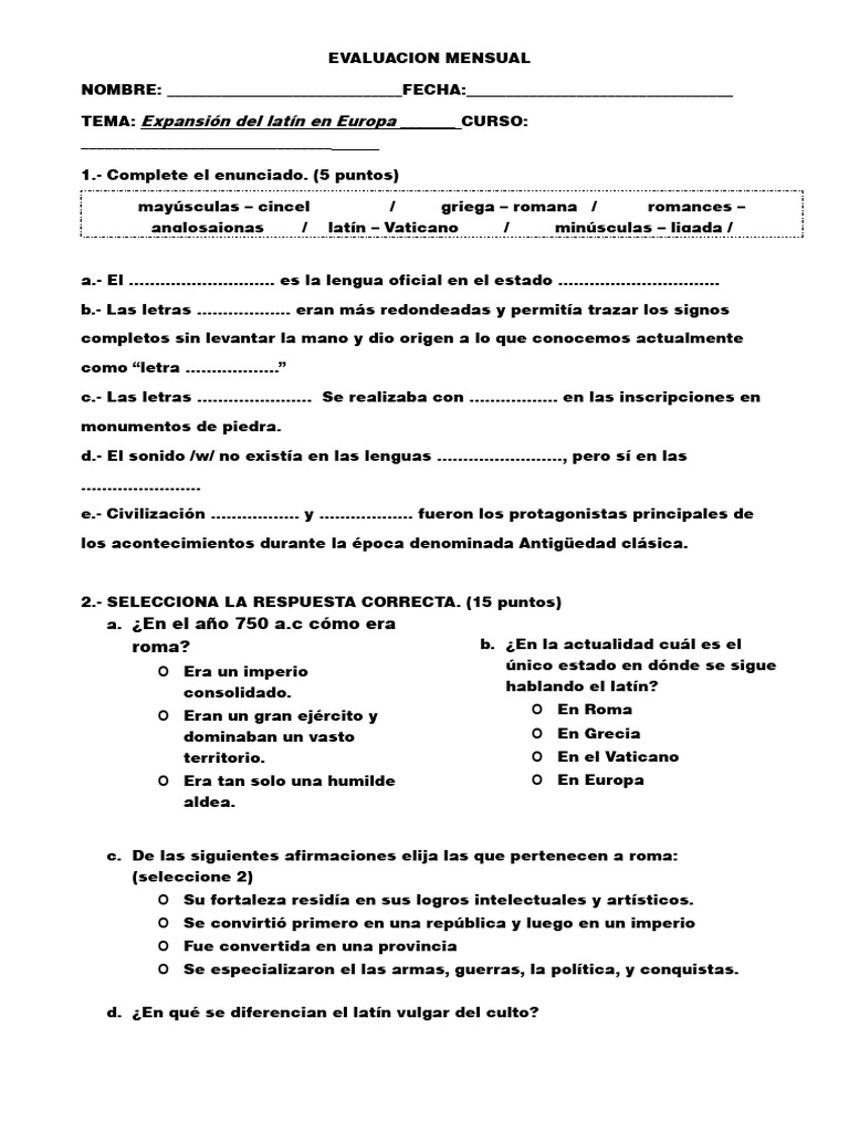 Expansión del Latín en Europa | PDF