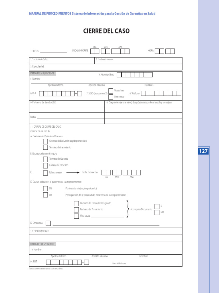 Cierre de Caso GES | PDF | Historial médico | Medicina