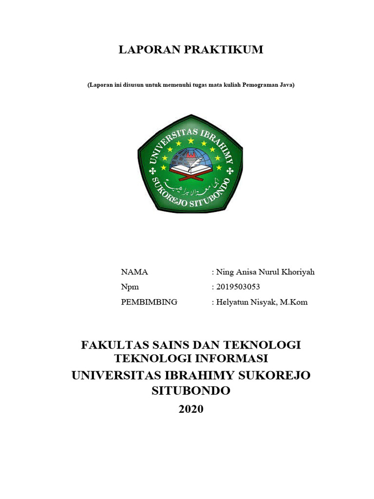 Panduan Praktikum Java: Kalkulator | PDF