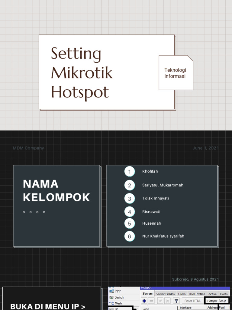 Setting Mikrotik Hotspot | PDF