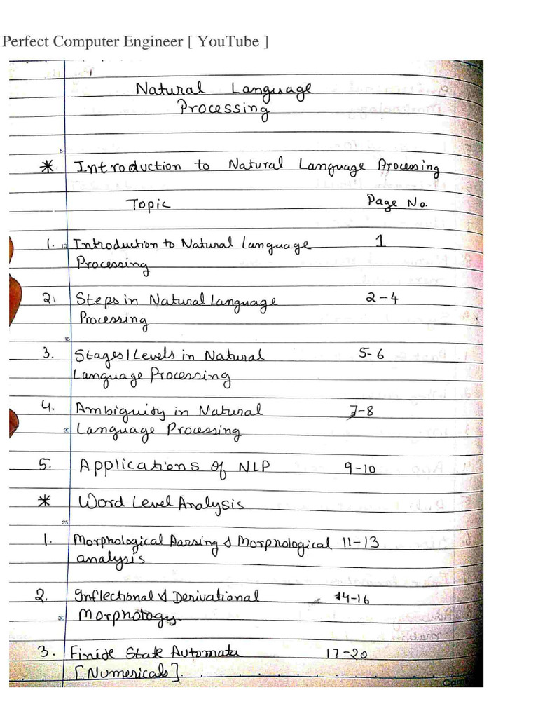 NLP Perfect Computer Engg Notes | PDF