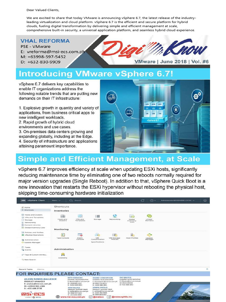 Digiknow VMware For The Month of June | PDF | Computers