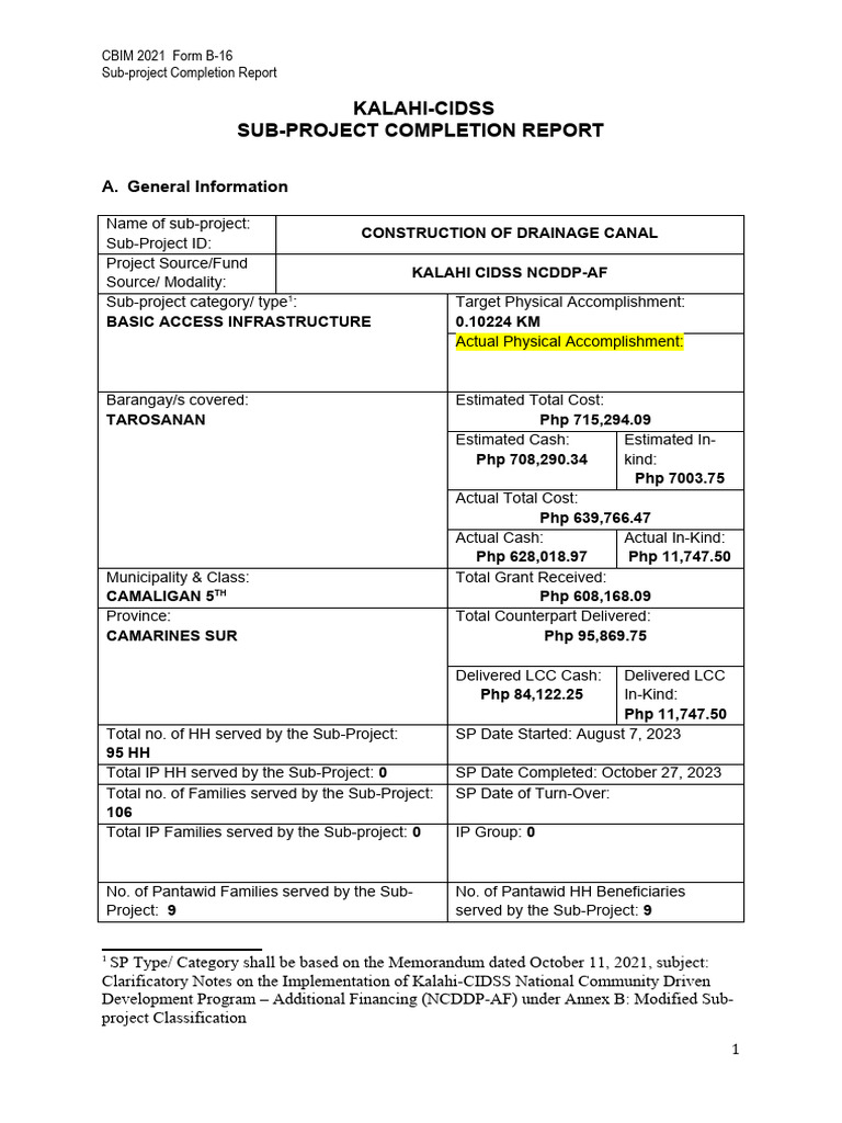 TAROSANAN-Sub-Project-Completion-Report Dec. 20, 2023 | PDF | Pollution | Personal Protective ...