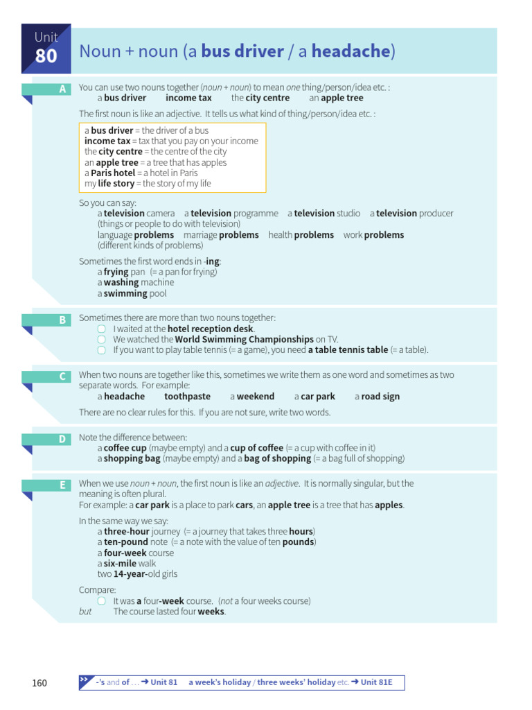 Understanding Noun + Noun Combinations | PDF