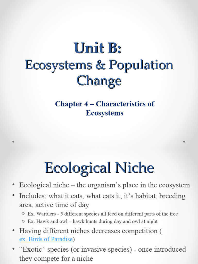 Bio20 - Unit B - 3 - Notes - Characteristics of Ecosystems (NEW) | PDF ...