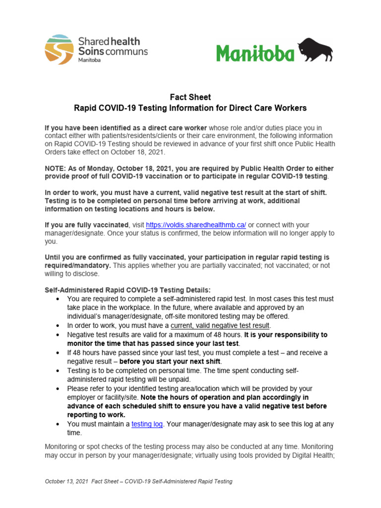 Covid-19-Rapid-Testing-Fact Sheet | PDF | Health Sciences | Medicine