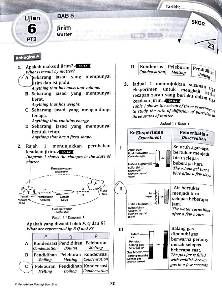 Jirim Ting 1 Sains | PDF