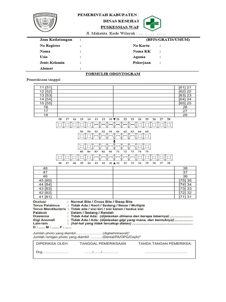 Kartu Status Pasien Gilut | PDF