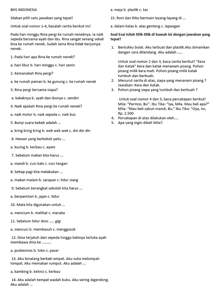 BHS Indonesia | PDF