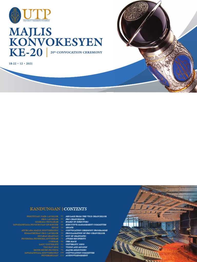 UTP 20th Convocation Programme Book | PDF
