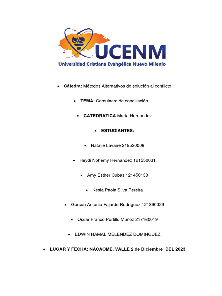 Proyecto De Metodos Alternativos De Solucion De Conflictos Pdf 3295