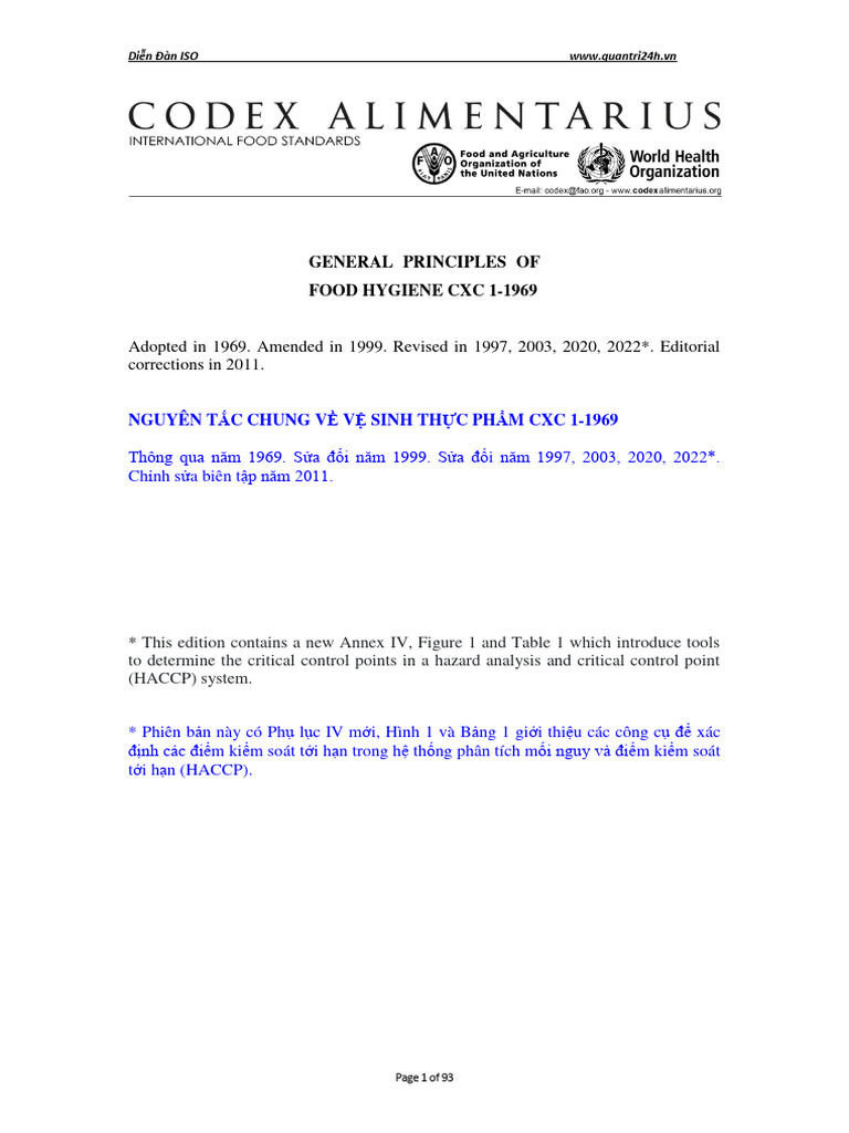 Cxc - 001e -2022 - Bản Song Ngữ | PDF