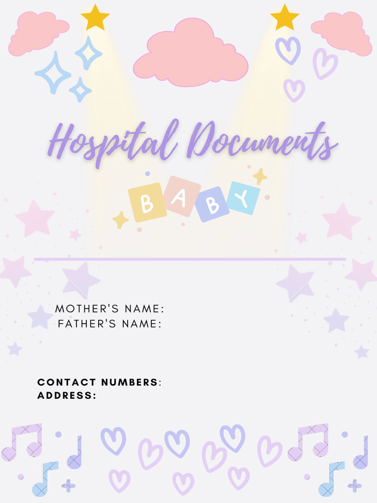 Baby Hospital Documents Labels | PDF