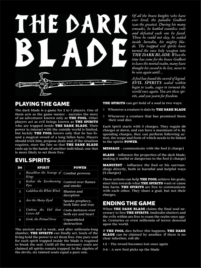 The Dark Blade | PDF