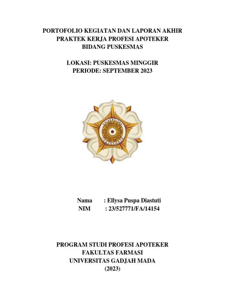Laporan PKPA Puskesmas 2023 | PDF