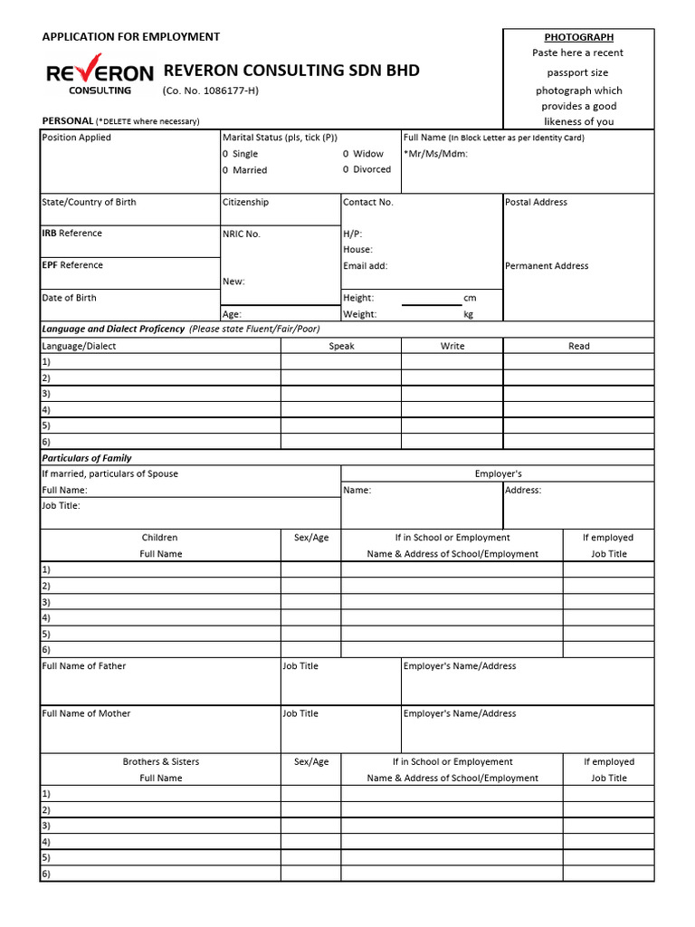 Application For Employment-Full Set | PDF | Government | Justice