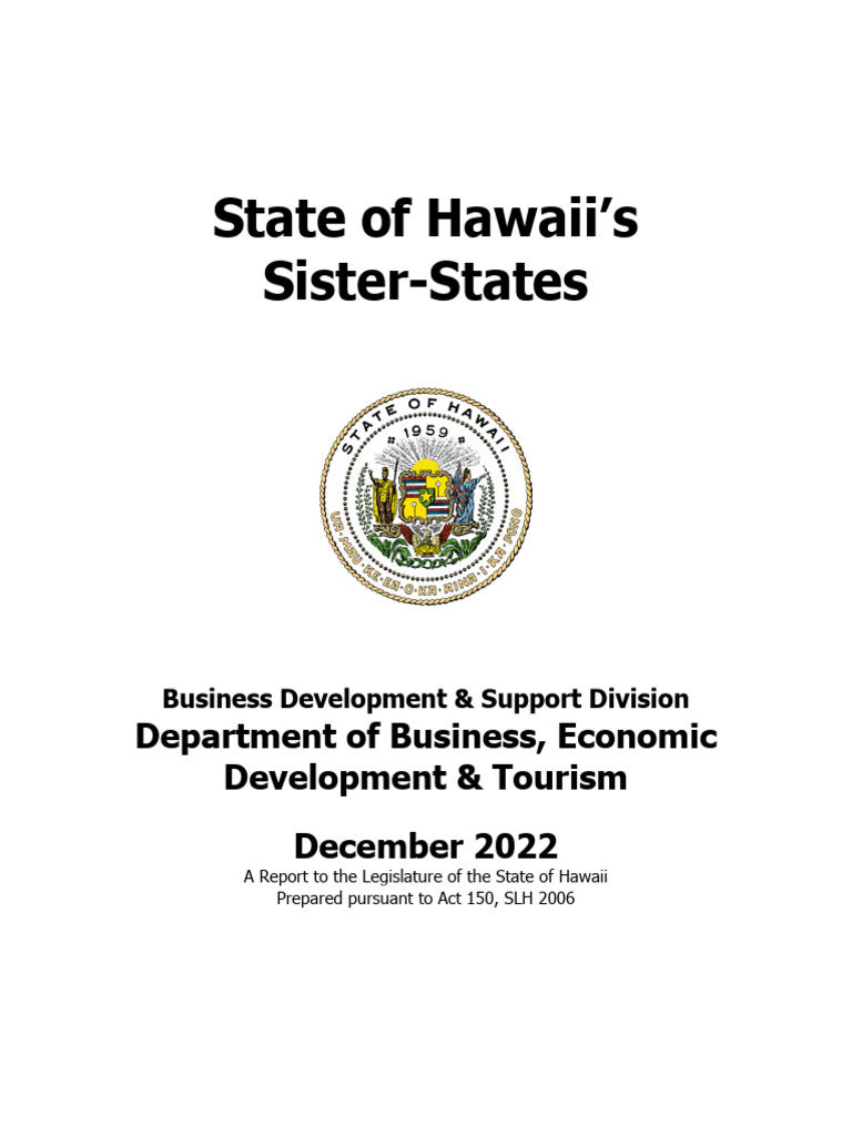 Hawaii's Sister-State Relations Report | PDF