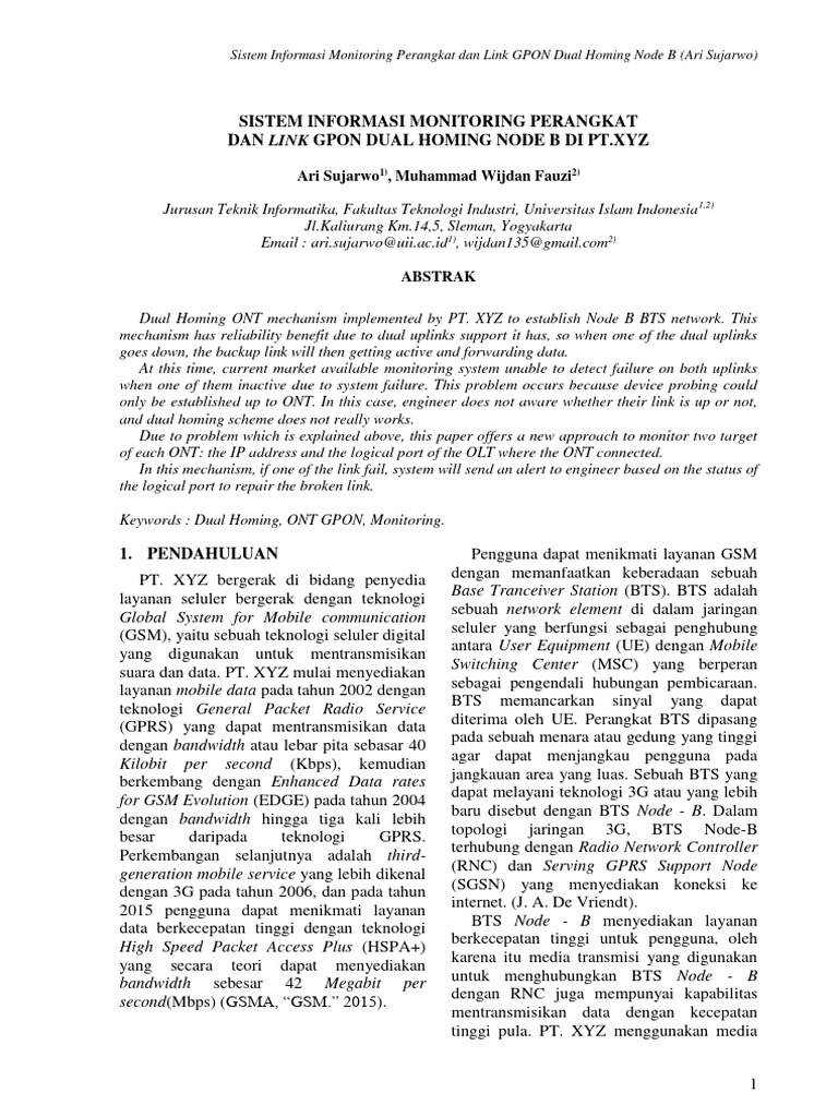 Manajemen Olt Zet | PDF