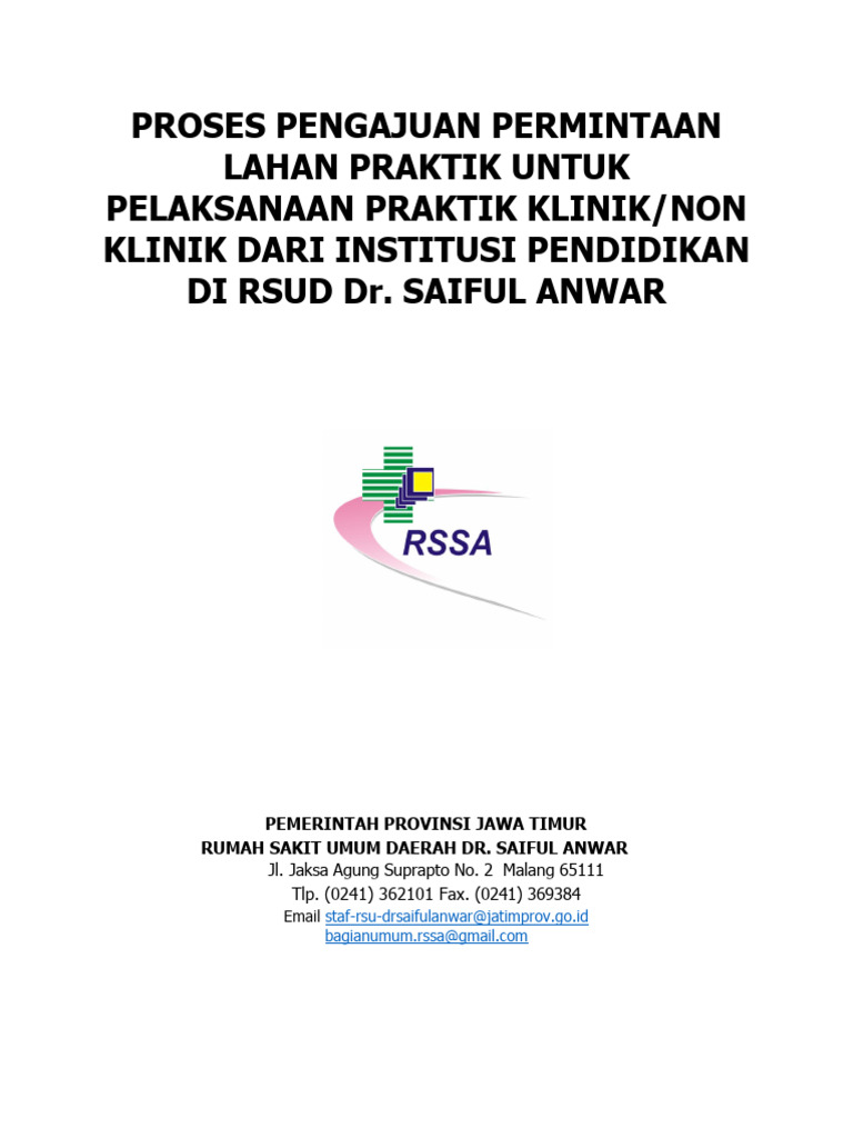 Proses Pengajuan Permintaan Lahan Praktik Untuk Pelaksanaan Praktik Klinik/Non Klinik Dari ...