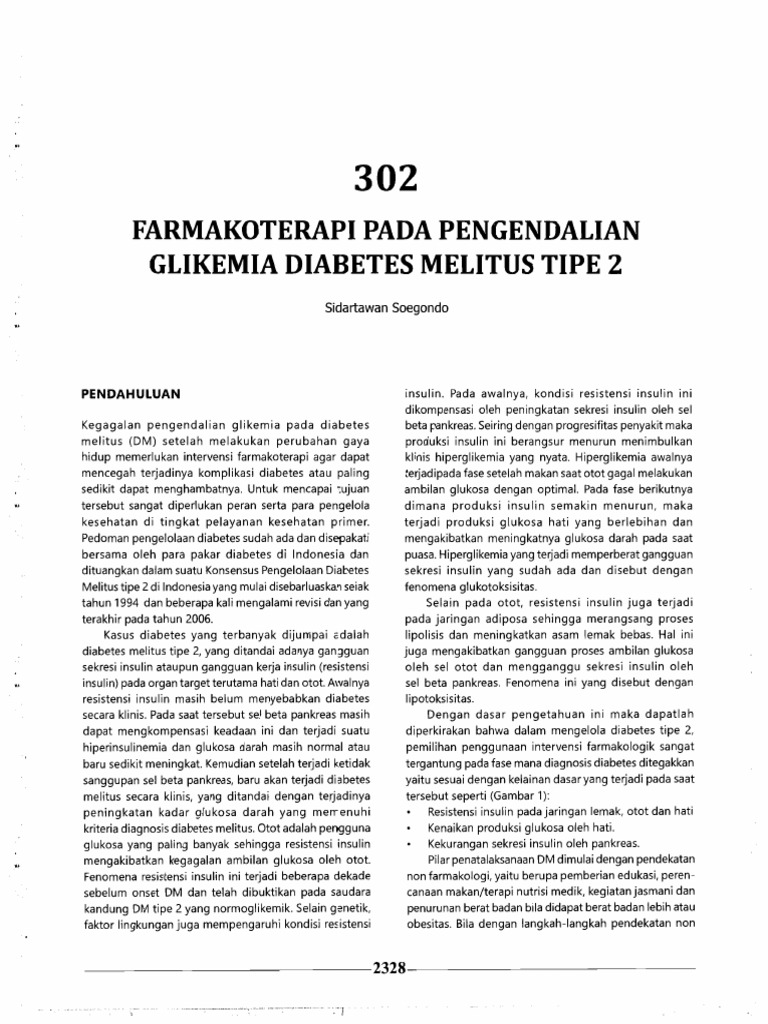 Diabetes Melitus Tipe 2 (Terapi Farmako&Non) - Buku Ajar IPD | PDF