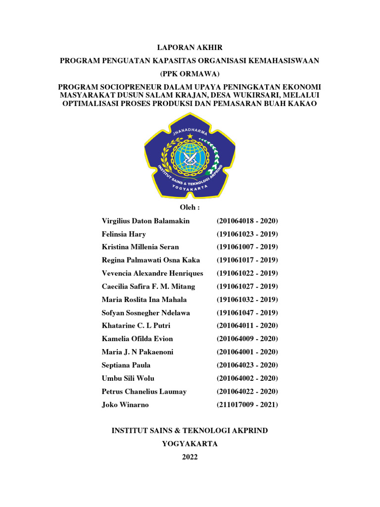 Laporan Akhir PPK Ormawa Himasta Akprind | PDF