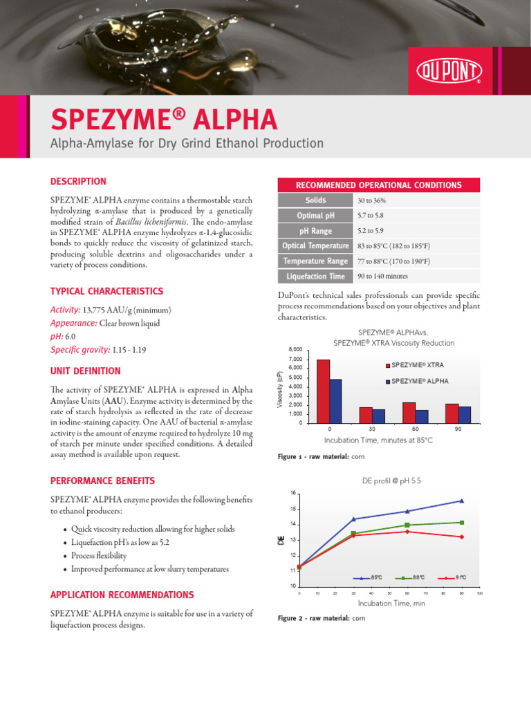 DuPont Spezyme ALPHA Drygrind Web EN | PDF | Starch | Chemistry