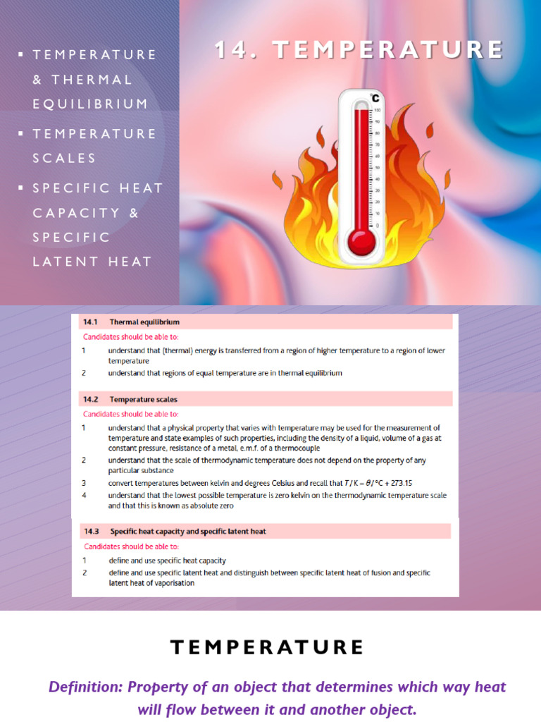 Unit 14 Temperature | PDF | Temperature | Heat