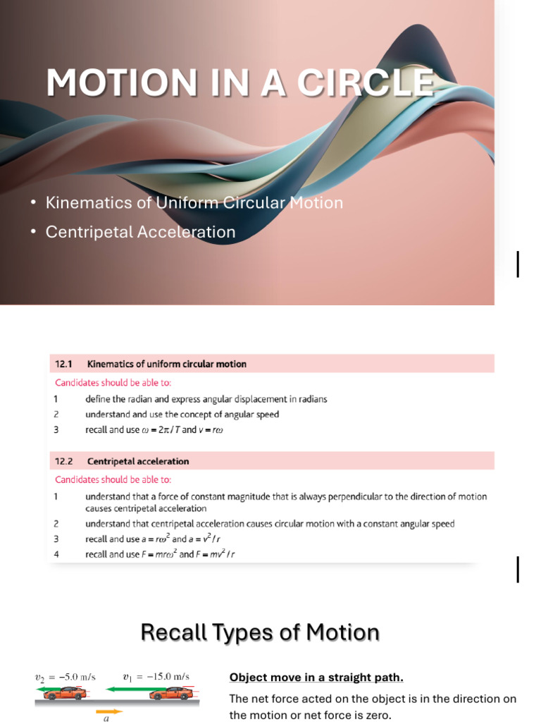 Unit 12 Motion in Circle | PDF