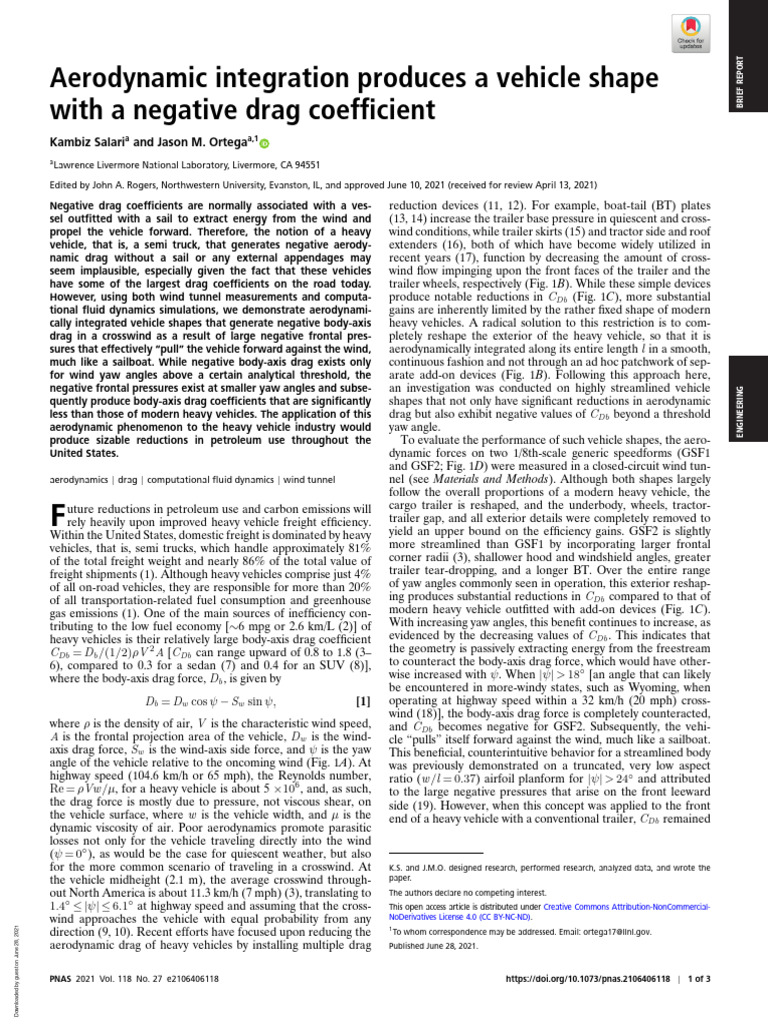 Aerodynamic Integration Produces A Vehicle Shape W | PDF