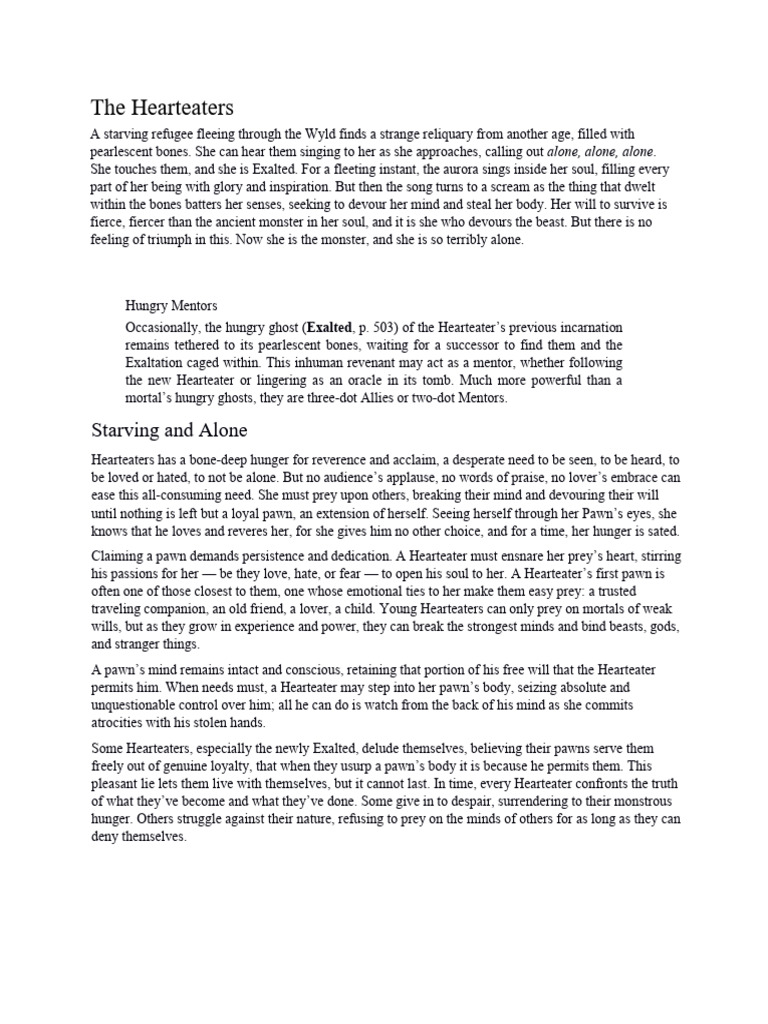 Exalted 3e - Hearteater | PDF