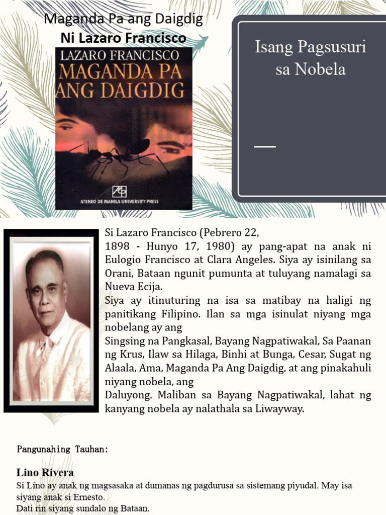 Isang Pagsusuri Sa Nobela | PDF