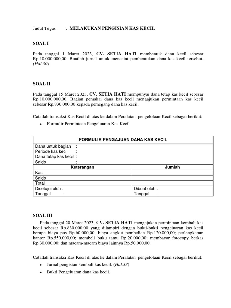 Tugas 2 | PDF | Pengelolaan Keuangan & Uang