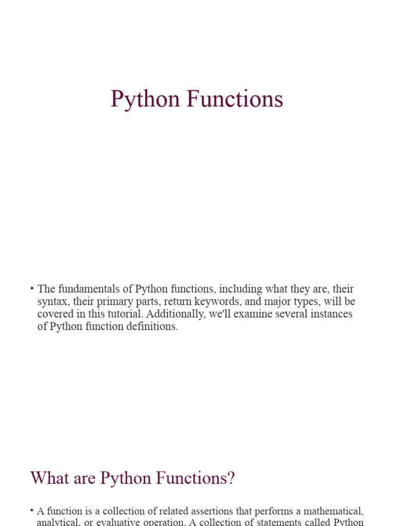 10.python Functions | PDF | Parameter (Computer Programming ... 10.python Functions | PDF | Parameter (Computer Programming ...