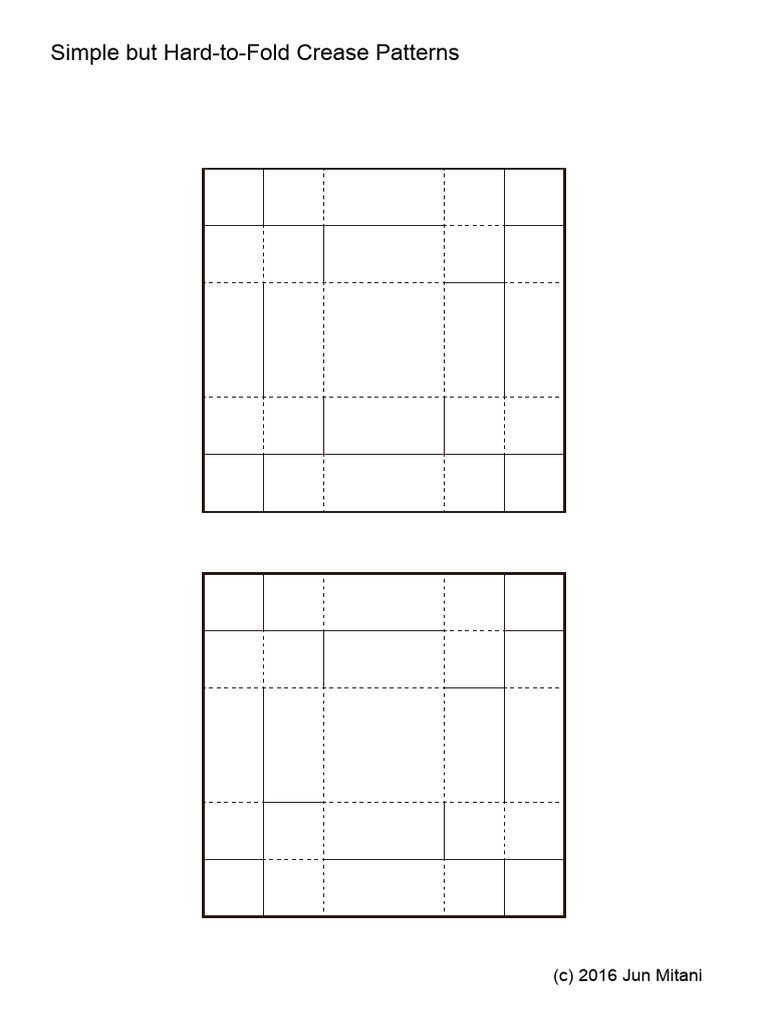 01 Simple But Hard-To-Fold Crease Patterns | PDF
