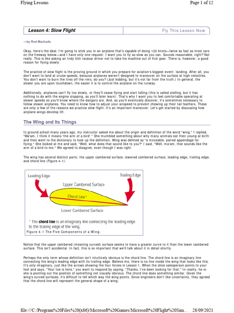 Lesson 4 Slow Flight | PDF