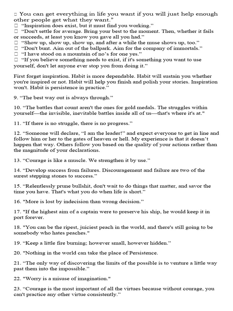 Quotes For Class 12 | PDF