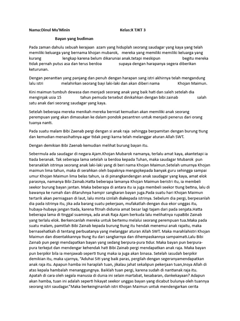 Nama:Dinul Mu'Minin Kelas:X TJKT 3 Bayan Yang Budiman | PDF