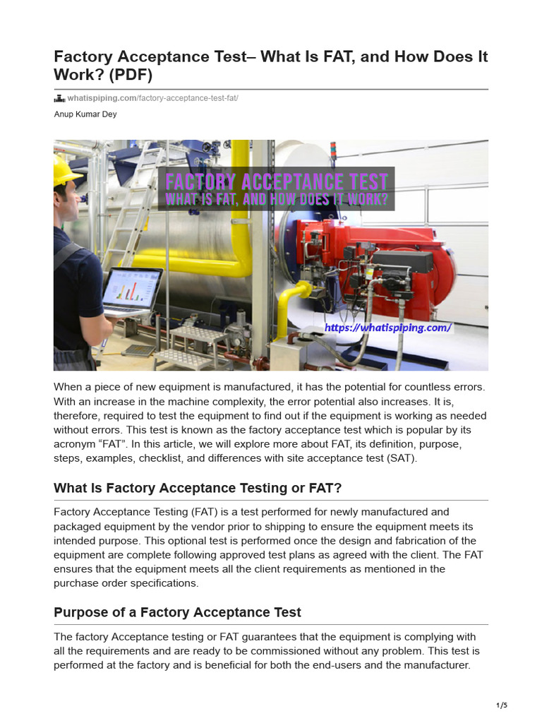 What Is FAT and How Does It Work | PDF | Specification (Technical Standard) | Factory