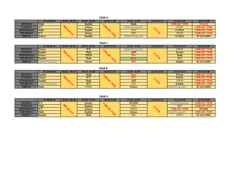 KS3 Timetable.. | PDF