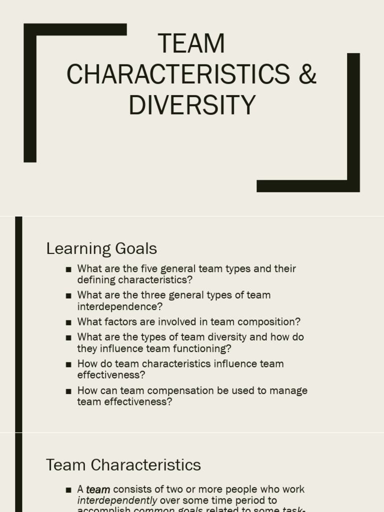 Slides - 2 - Team Composition Diversity | PDF