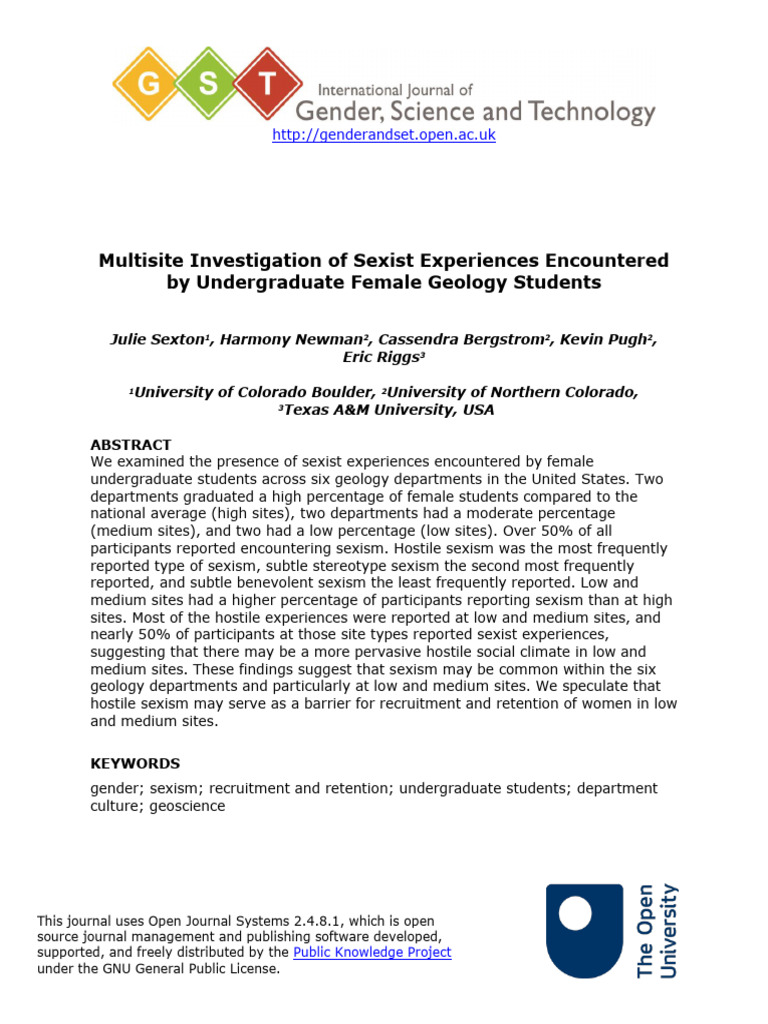 Admin,+sexton Final | PDF | Sexism | Stereotypes